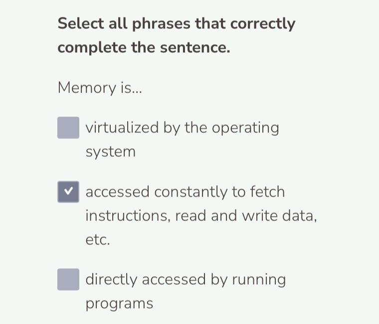 Solved Select all phrases that correctly complete the | Chegg.com