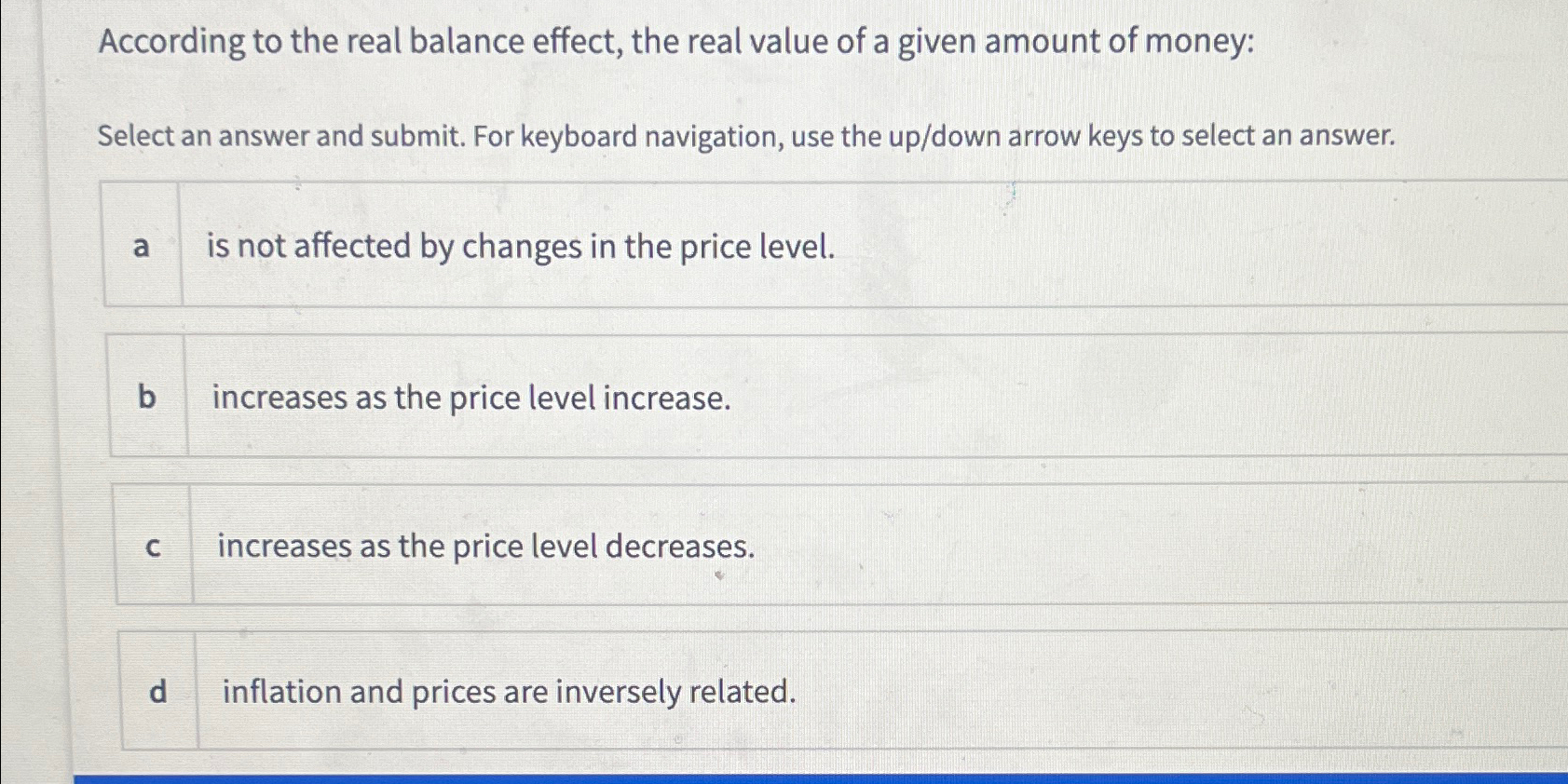 Solved According to the real balance effect, the real value | Chegg.com