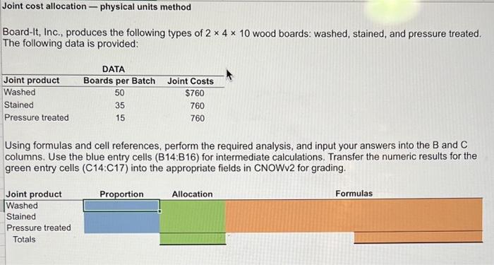Solved Joint cost allocation - physical units method | Chegg.com