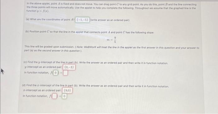 Solved In the above applet, point A is fixed and does not | Chegg.com