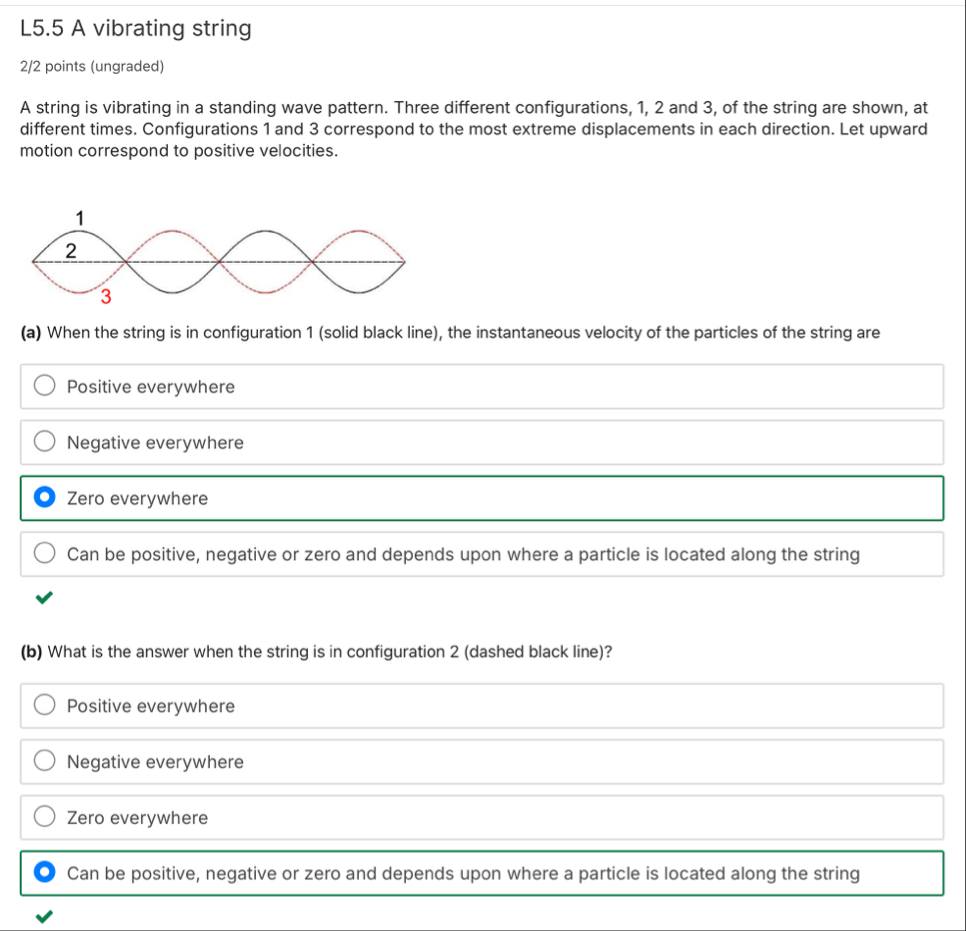 Solved L5.5 ﻿A vibrating string2/2 ﻿points (ungraded)A | Chegg.com