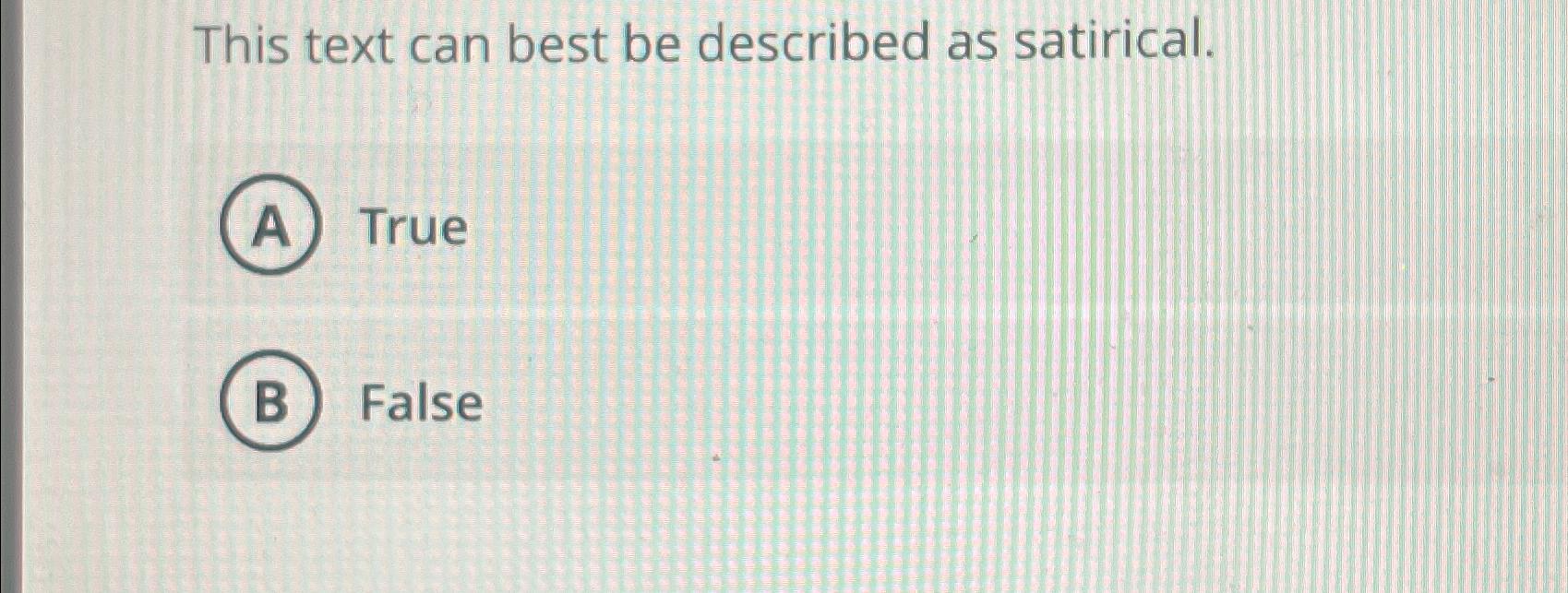 Solved This text can best be described as | Chegg.com