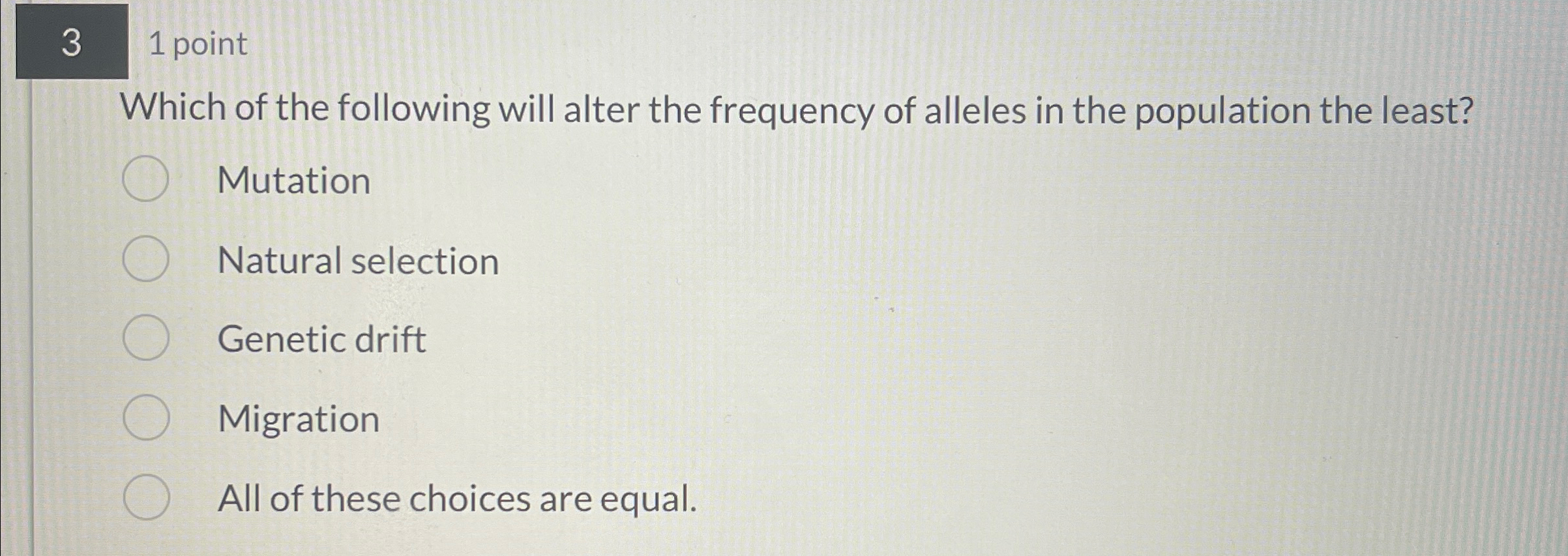 Solved 31 ﻿pointWhich of the following will alter the | Chegg.com