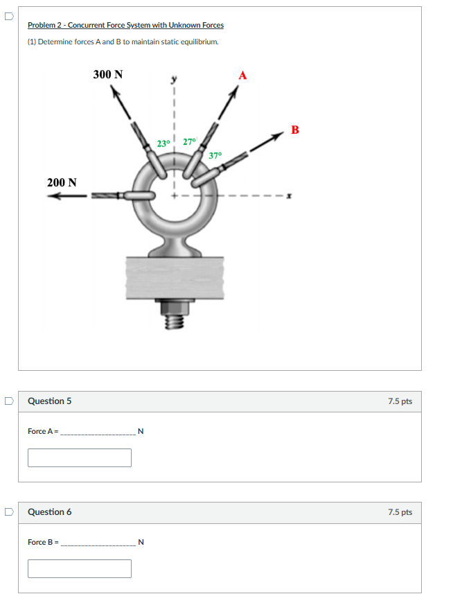 Solved Concurrent Force System with Unknown Forces(1) | Chegg.com