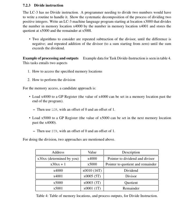 Solved the number in memory location x4000 by the number in | Chegg.com