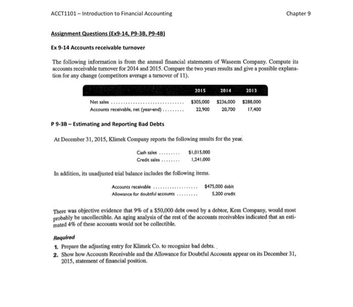 Solved ACCT1101 - Introduction to Financial Accounting | Chegg.com