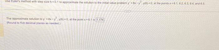 Solved Use Euler S Method With Step Size H 0 1 To