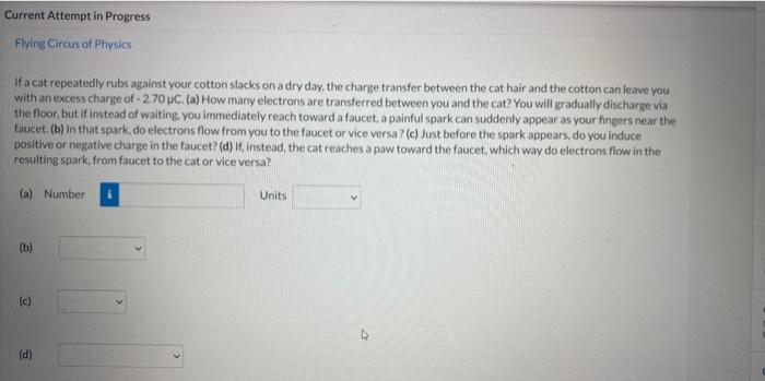 Solved Current Attempt in Progress Flying Circus of Physics | Chegg.com
