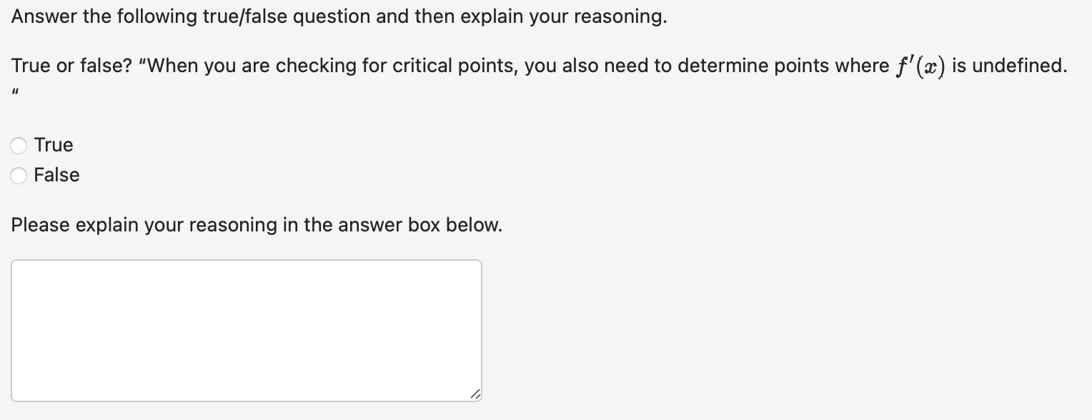 Solved Answer the following true/false question and then | Chegg.com Solved Answer the following true/false question and then | Chegg.com