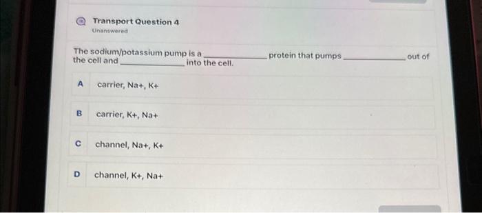 Solved Transport Question 1 Unanswered Choose the true | Chegg.com