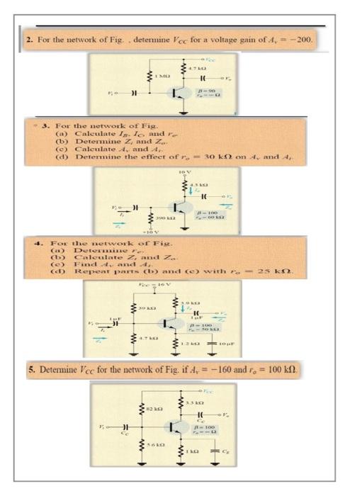 Solved 2. For the network of Fig. determine Vee for a | Chegg.com