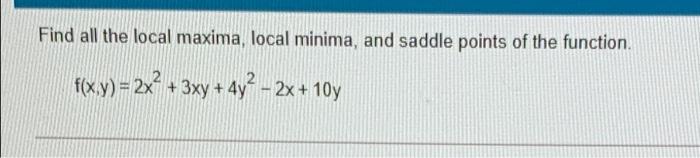 Solved Find local min and local min values, same for local | Chegg.com