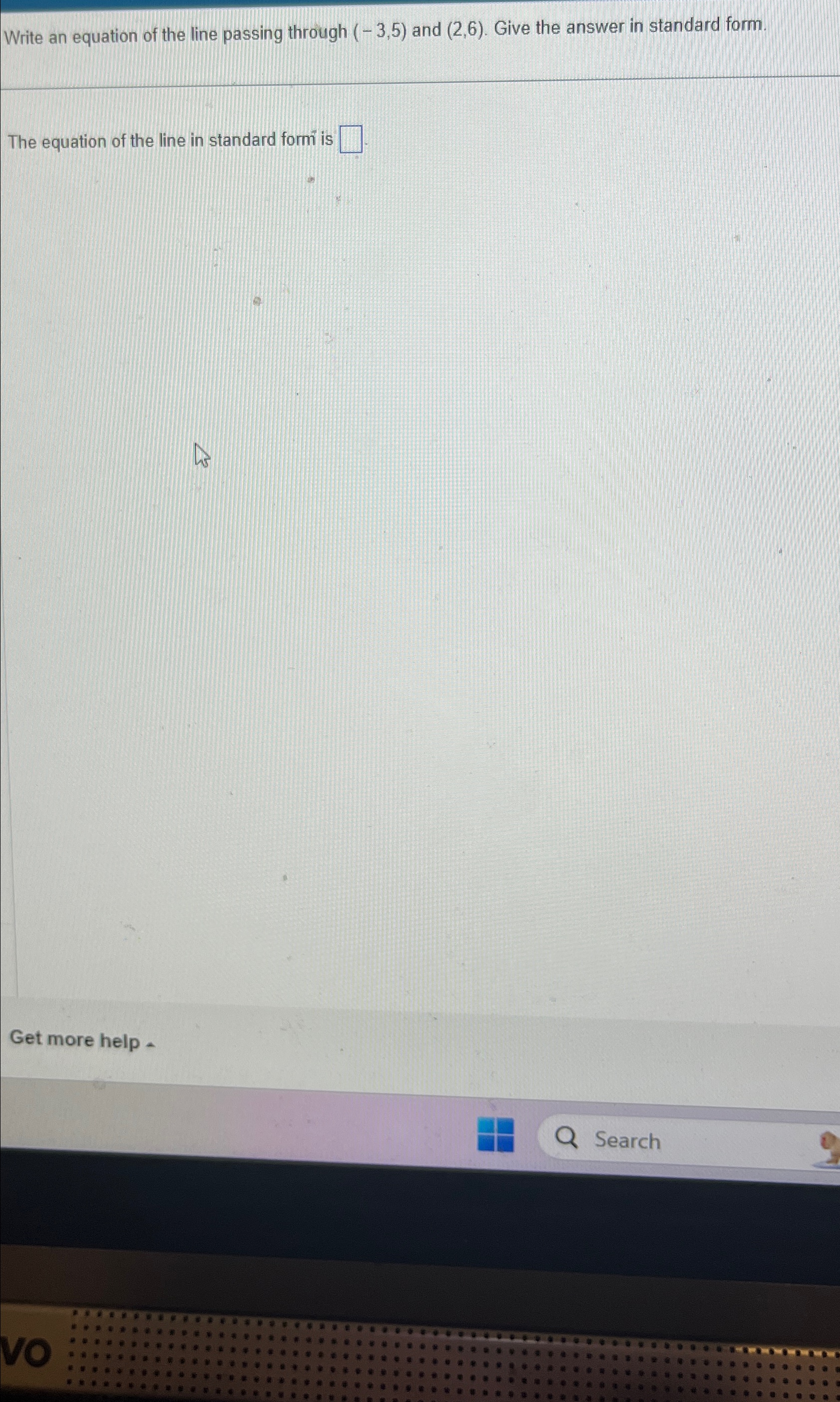 Solved Write An Equation Of The Line Passing Through 3 5