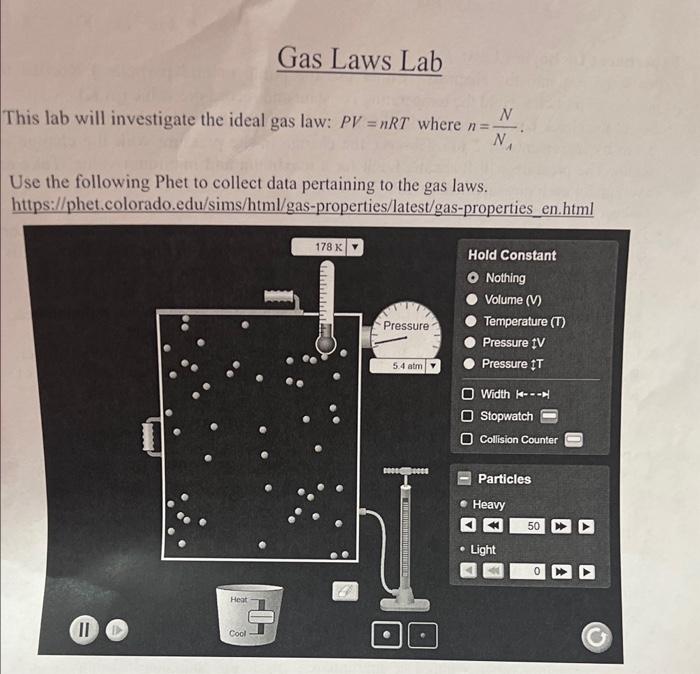 Experiment 6 - Rates of Change The ideal gas law can | Chegg.com