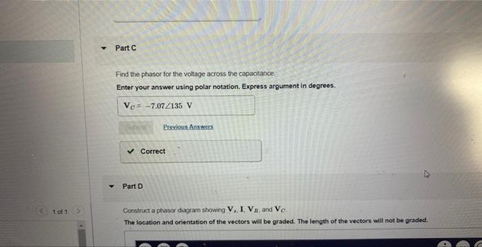 Solved Find the phasor for the voltage across the fesistance | Chegg.com