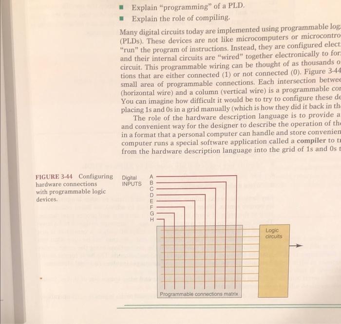 Solved 3-46. Redraw the programmable connection matrix from | Chegg.com