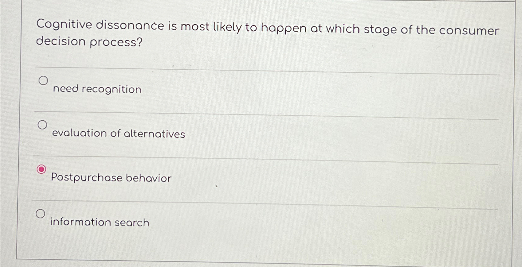 Solved Cognitive dissonance is most likely to happen at | Chegg.com