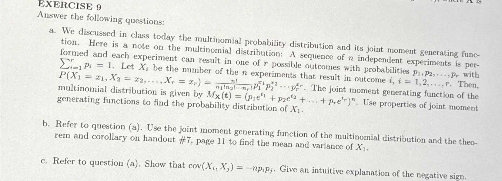 Solved EXERCISE 9Answer the following questions:a. ﻿We | Chegg.com