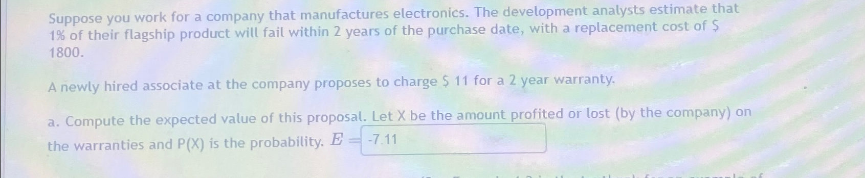 Solved Suppose you work for a company that manufactures | Chegg.com