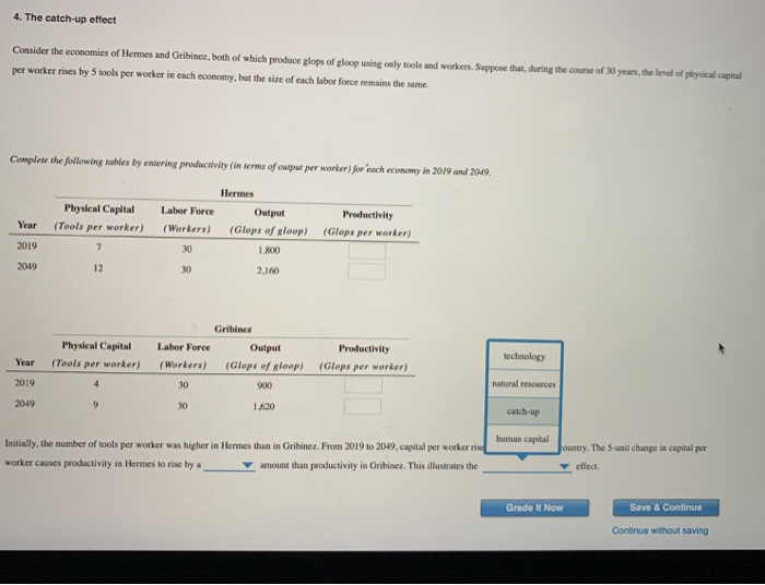 Solved 4. The catch-up effect Consider the economies of | Chegg.com