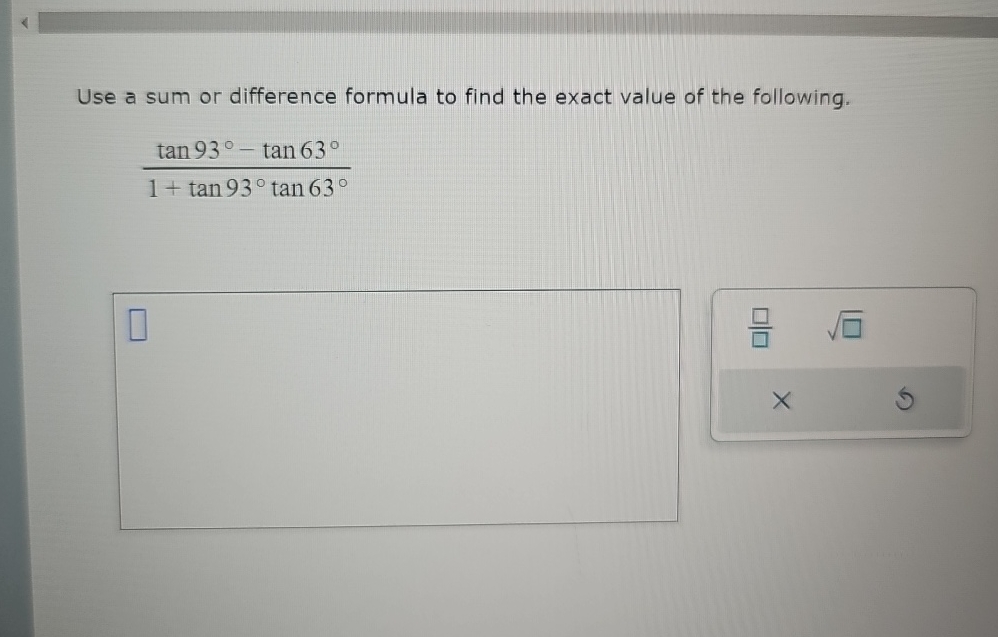 Solved Use a sum or difference formula to find the exact | Chegg.com