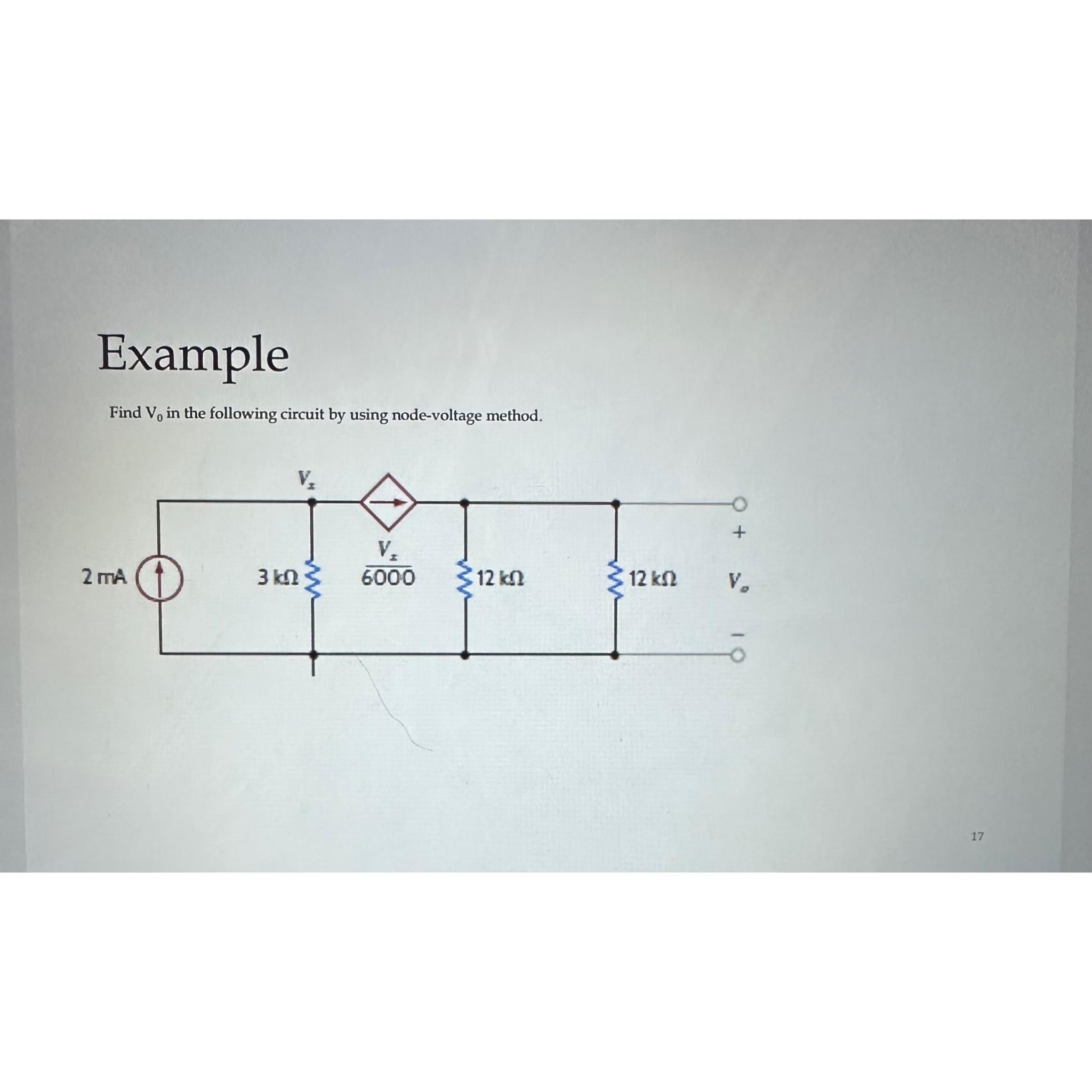 Solved ExampleFind V0 ﻿in the following circuit by using | Chegg.com