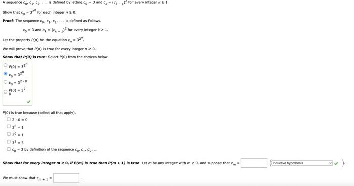 Solved A sequence c0,c1,c2,…... betined by letting c0=3 and | Chegg.com