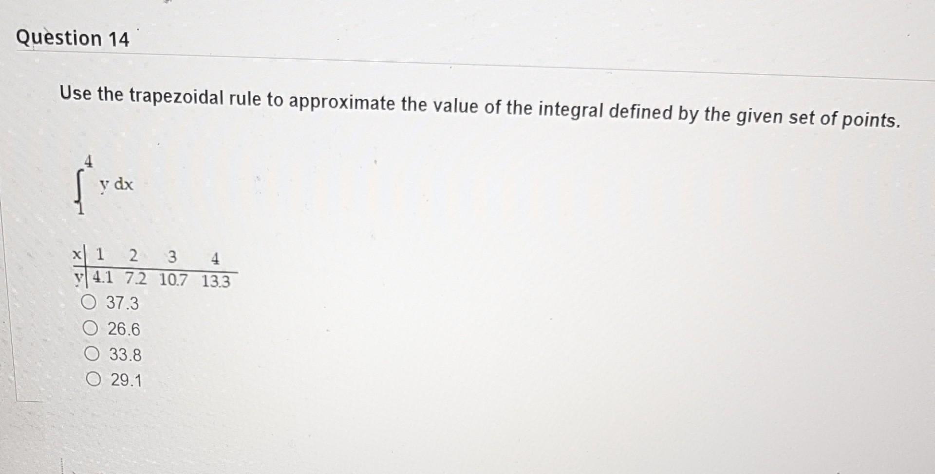 Solved Use the trapezoidal rule to approximate the value of | Chegg.com