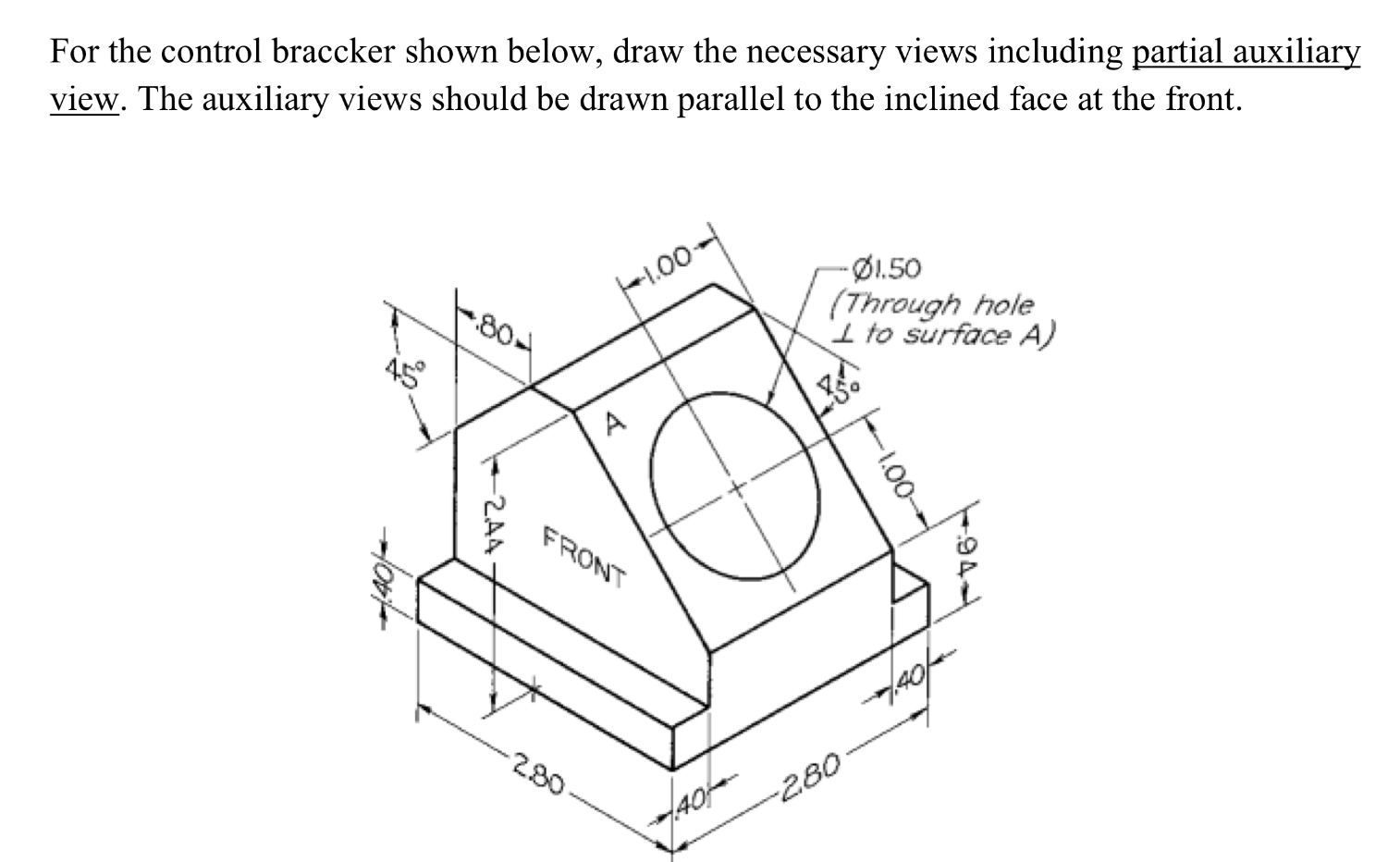 Solved For the control braccker shown below, draw the | Chegg.com