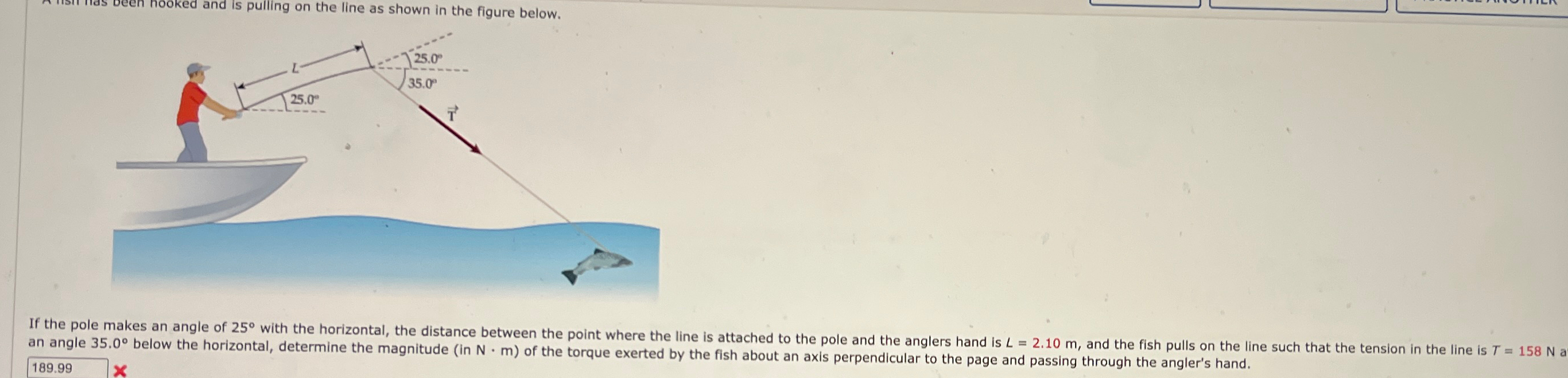 Solved Deen nooked and is pulling on the line as shown in | Chegg.com