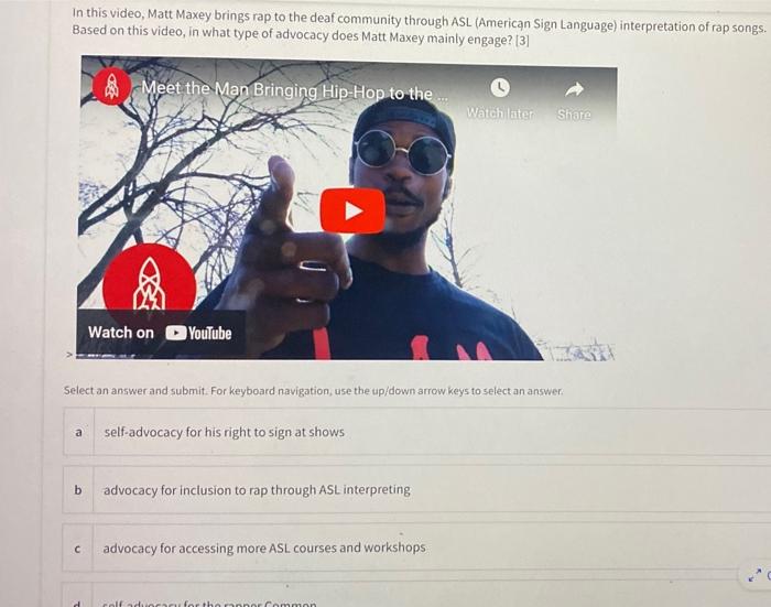 In this video, Matt Maxey brings rap to the deaf | Chegg.com