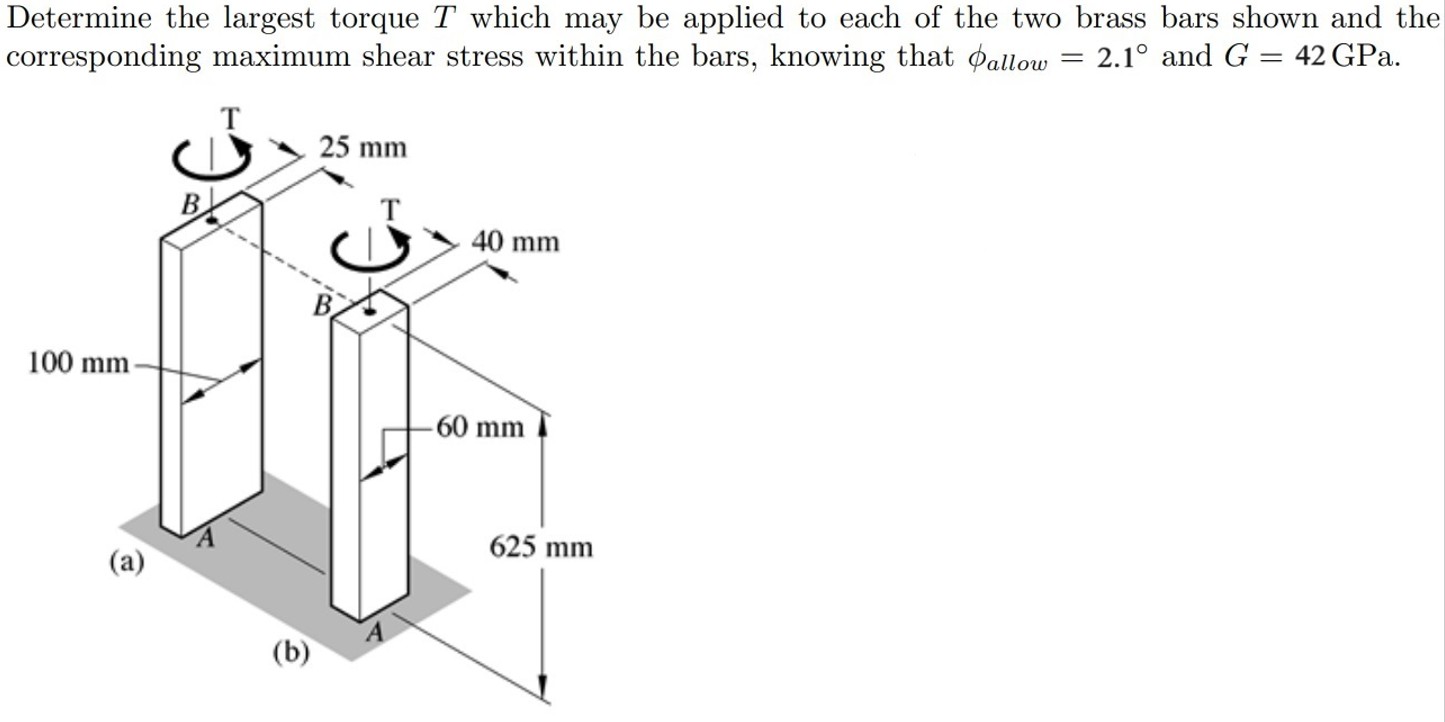 Solved Determine the largest torque T ﻿which may be applied | Chegg.com