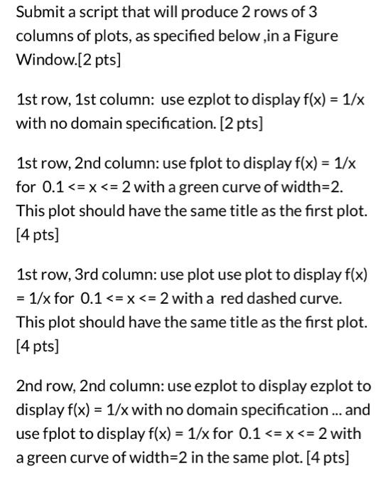 Solved Submit a script that will produce 2 rows of 3 columns | Chegg.com