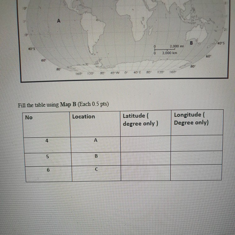 Solved 1. What is the name of map A? (0.5 pt.) 2. Write what | Chegg.com