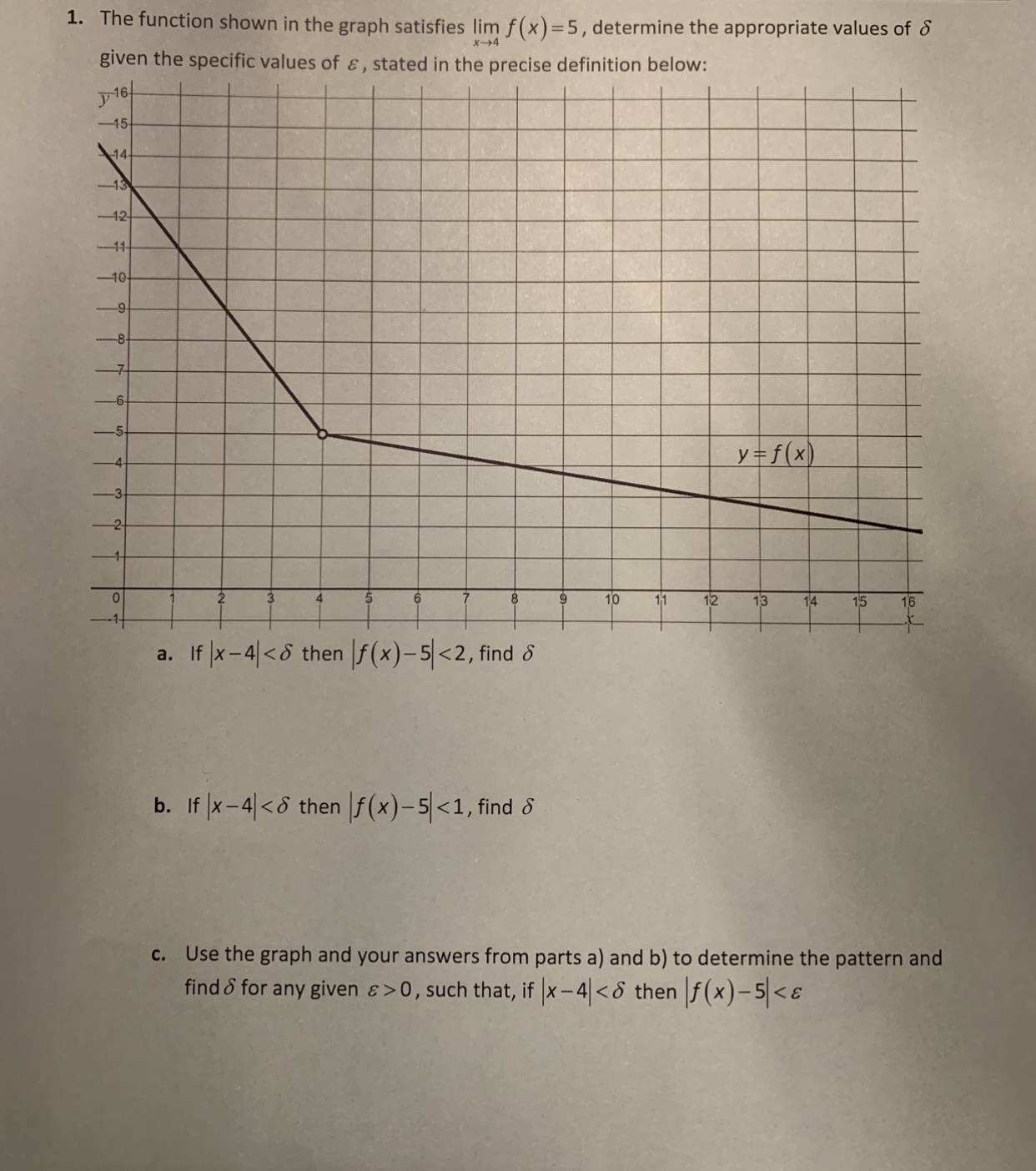 Solved Calculus Precise Definition Of Limits ﻿refer To