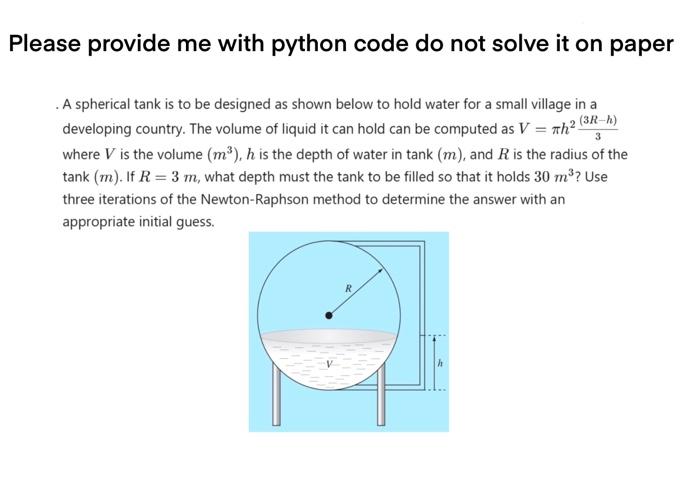 Solved Please Provide Me With Python Code Do Not Solve It On 3749