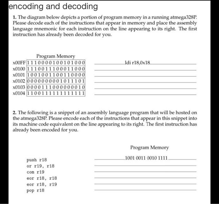 Solved encoding and decoding 1. The diagram below depicts a | Chegg.com