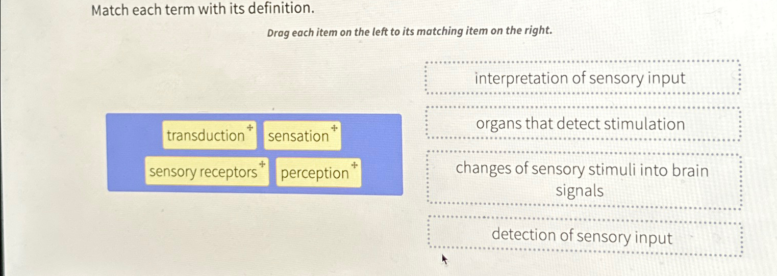 Solved Match each term with its definition.Drag each item on | Chegg.com