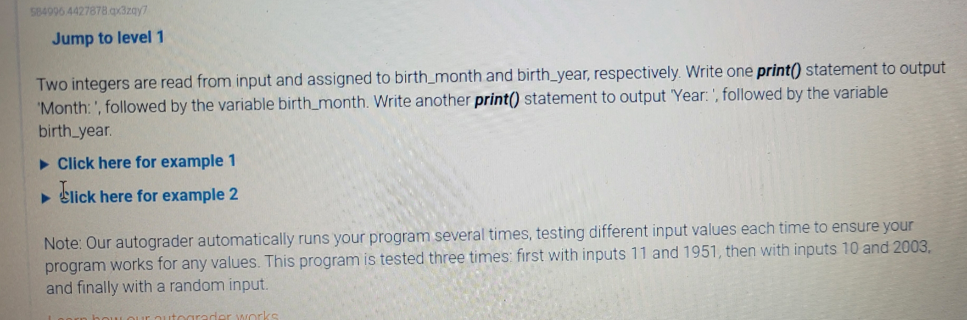 Solved 584996.4427878.9×3zay7Jump to level 1Two integers are | Chegg.com