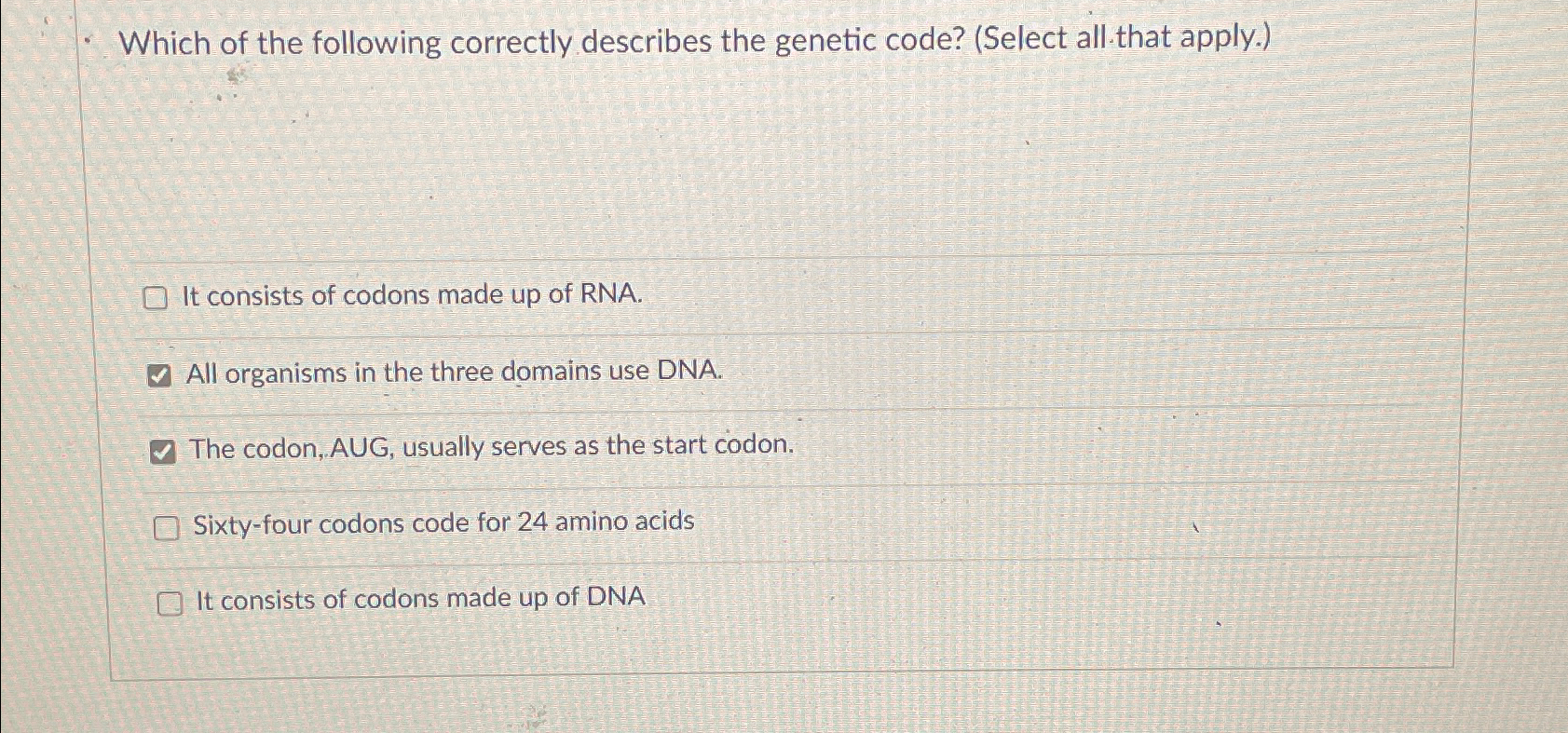 Solved Which of the following correctly describes the | Chegg.com