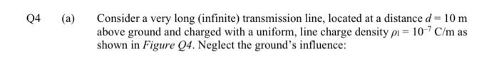 Solved (a) Consider a very long (infinite) transmission | Chegg.com