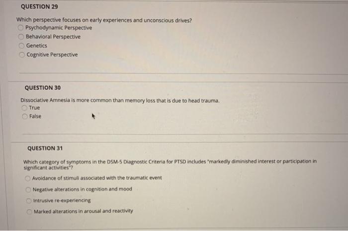 Solved QUESTION 26 In Generalized Dissociative Amnesia, a | Chegg.com