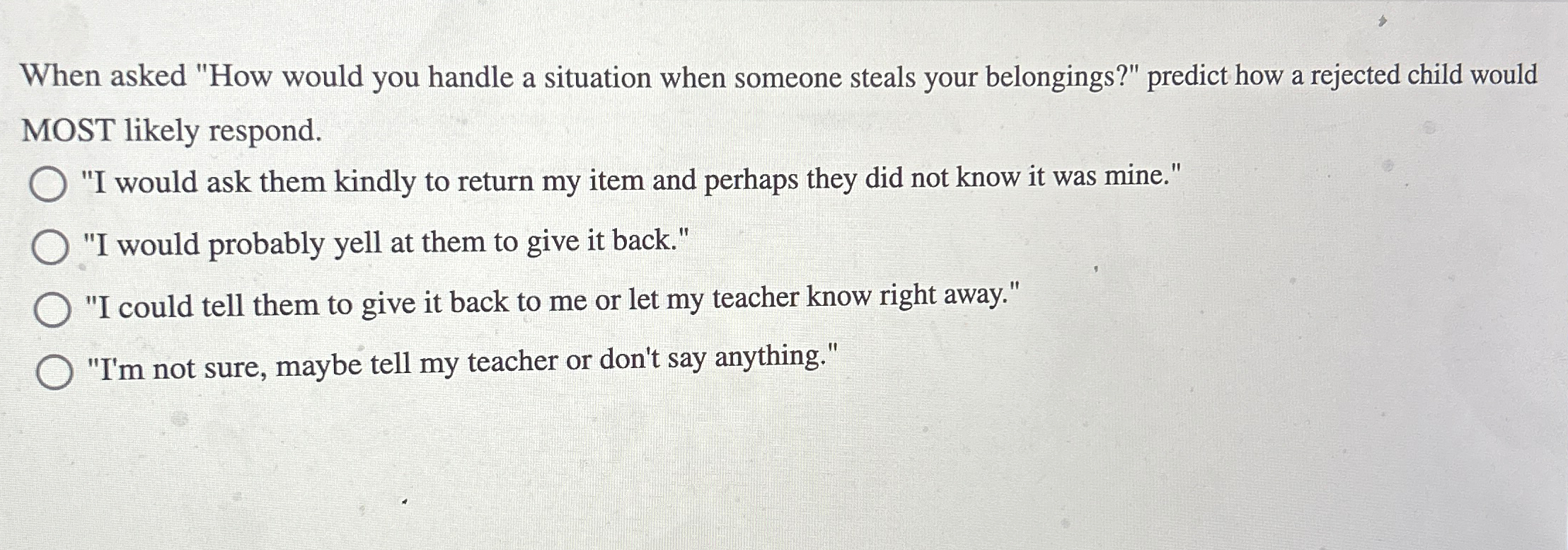 Solved When asked "How would you handle a situation when | Chegg.com
