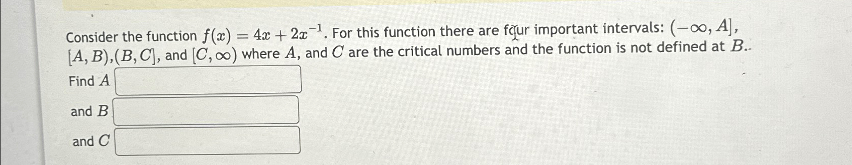 Solved Consider the function f(x)=4x+2x-1. ﻿For this | Chegg.com