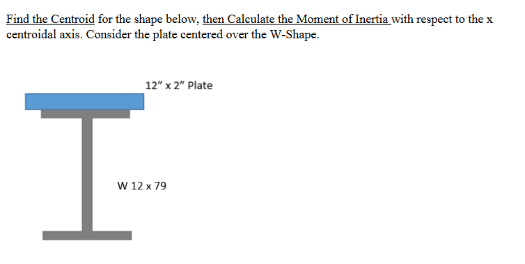 Solved Find the Centroid for the shape below, then Calculate | Chegg.com
