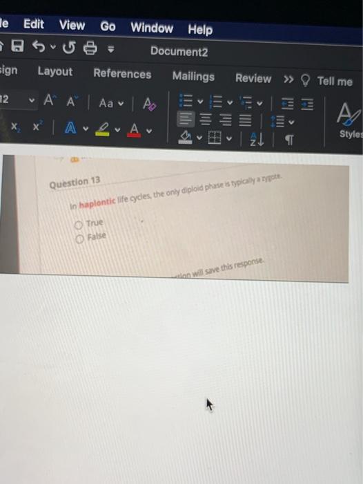 Solved le Edit View Go Window Help V Document2 sign Layout | Chegg.com