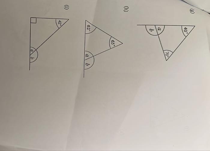 Solved Find the size of the angles marked with a letter in | Chegg.com