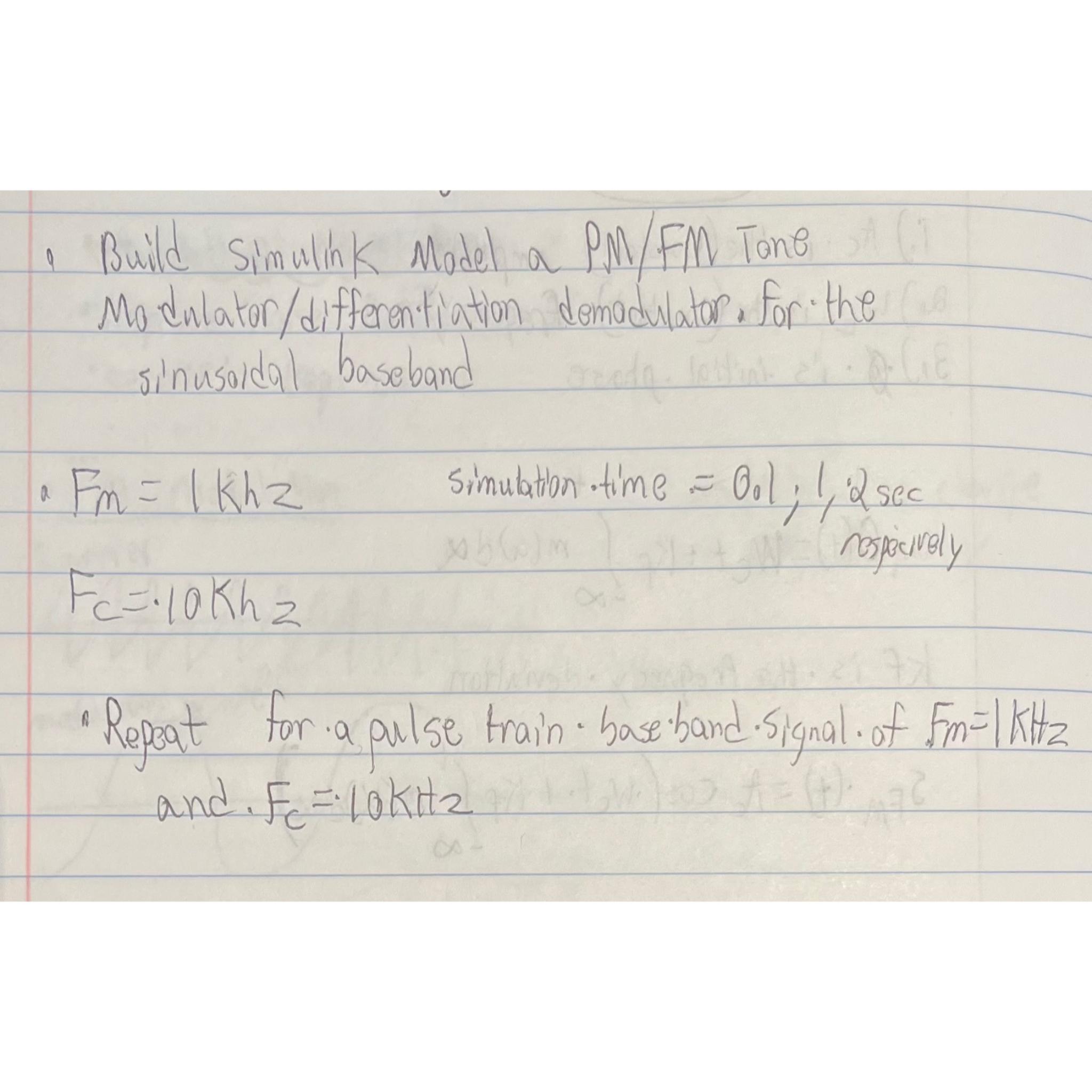 Solved Build Simulink Model a PM/FM Tone | Chegg.com