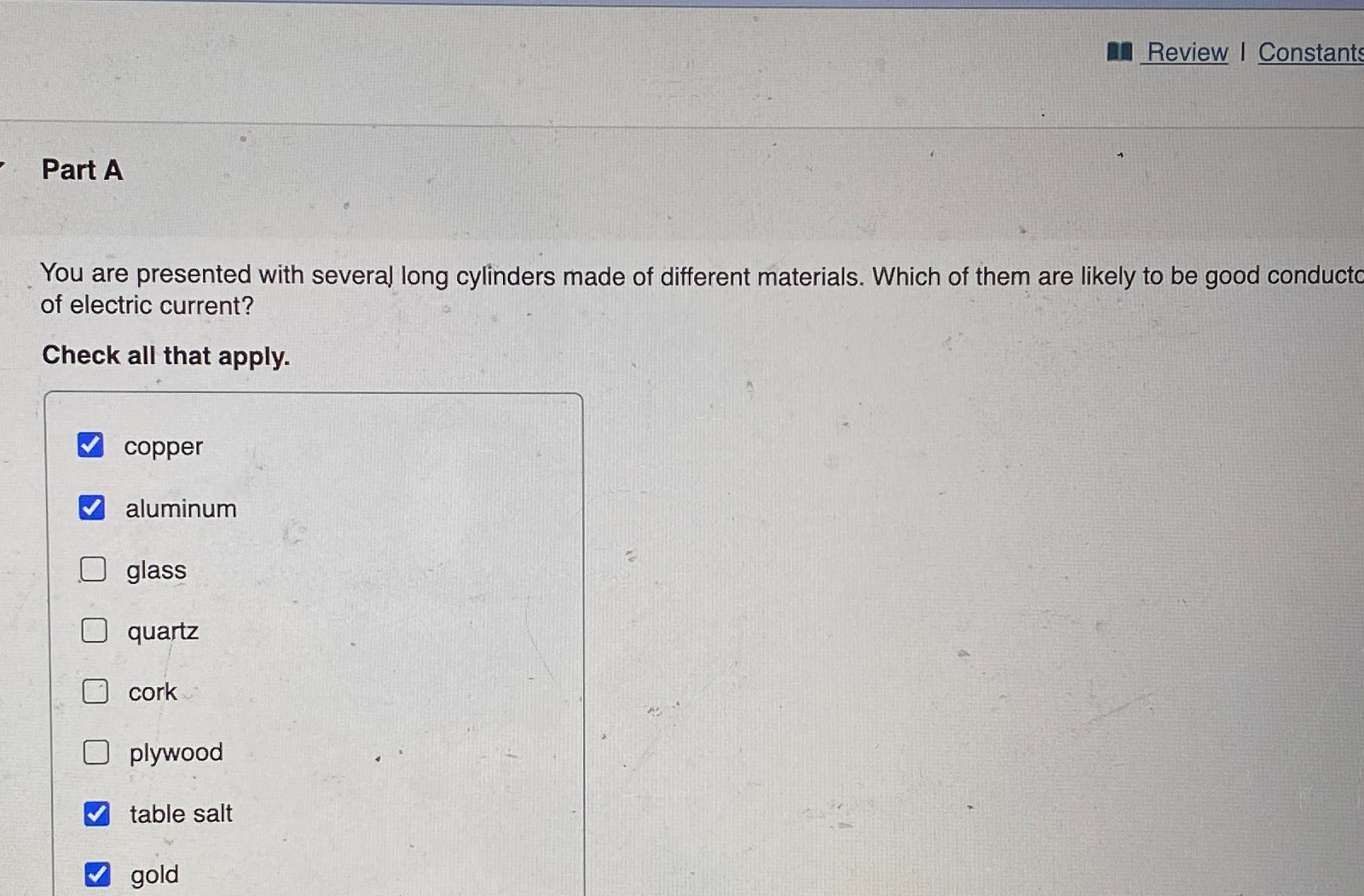 Solved Review I ConstantsPart AYou are presented with | Chegg.com