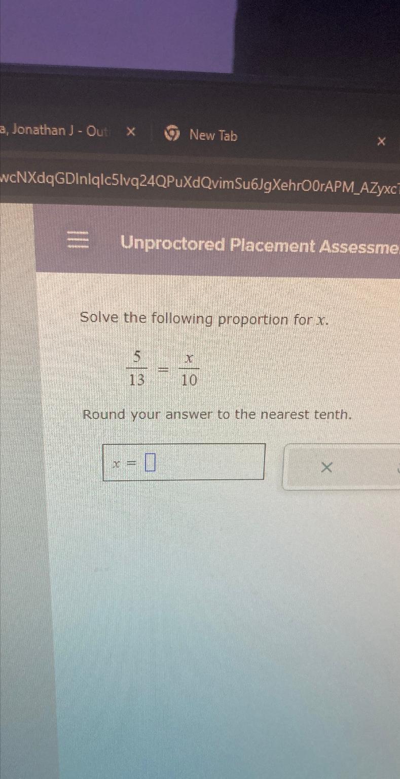 Solved Unproctored Placement AssessmeSolve the following | Chegg.com